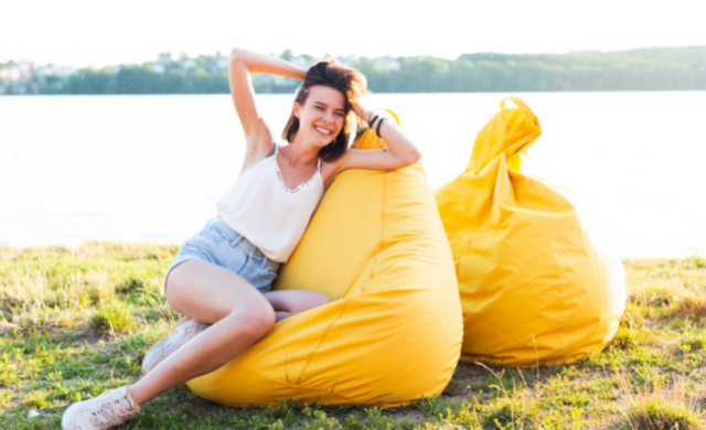 Sitzsack für die Terrasse. Entdecken Sie die modischsten Designs für d ...