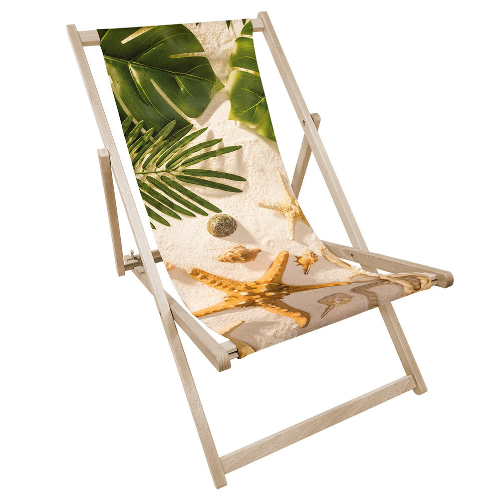 Holz-Liegestühle Seesterne im Sand – AllBags