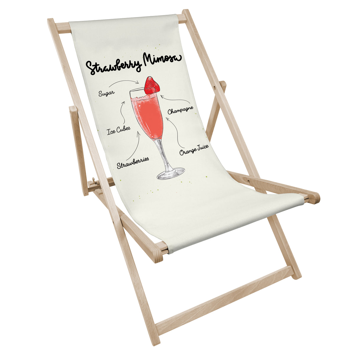 Holz-Liegestühle Strawberry Mimosa – AllBags